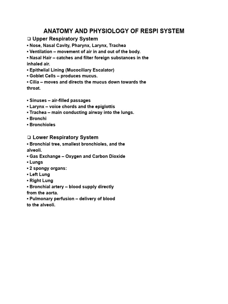 Mga Sakit Sa Respi System | PDF | Respiratory Tract | Lung