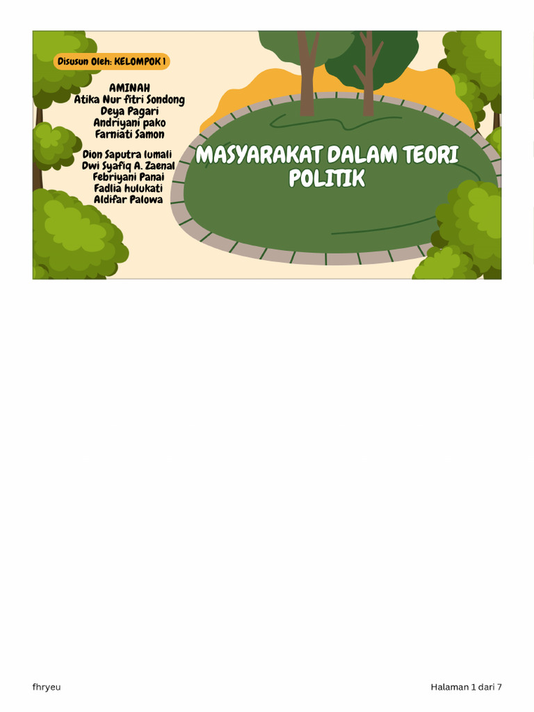 Teori Politik Kelompok 1 | PDF