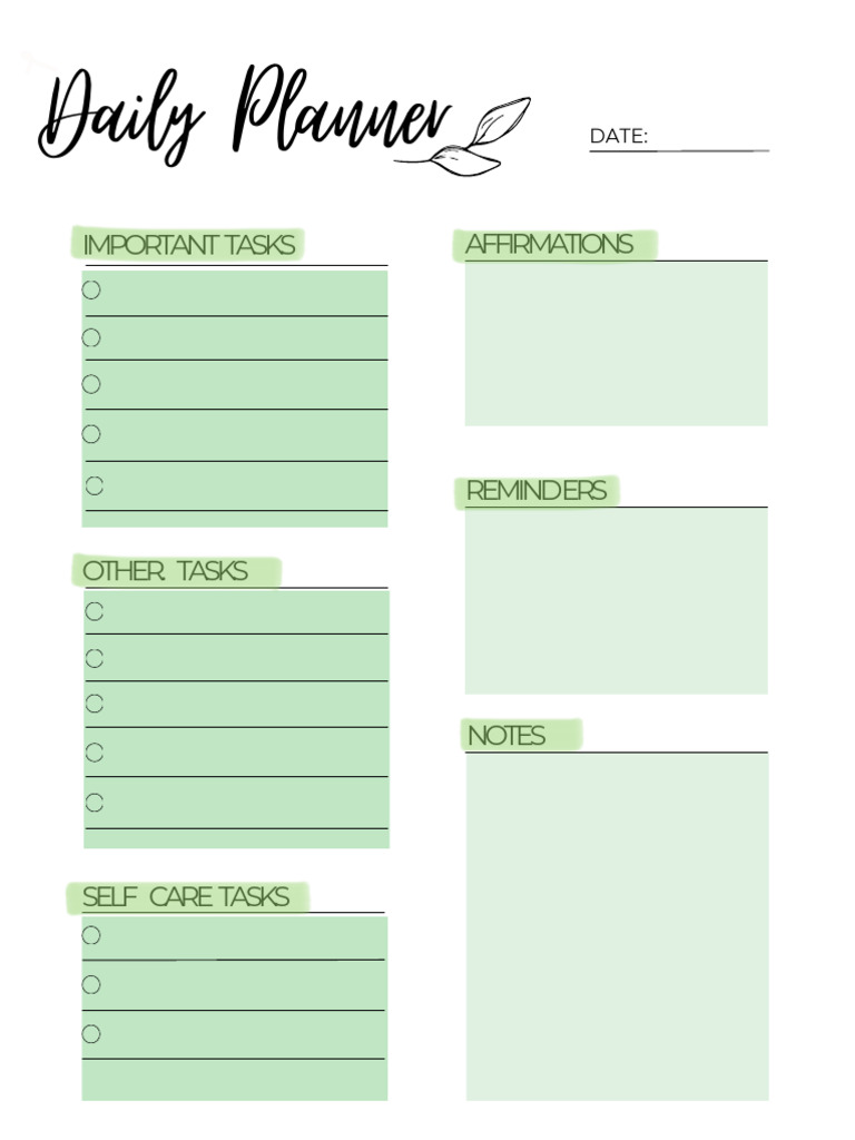 Daily Planner | PDF