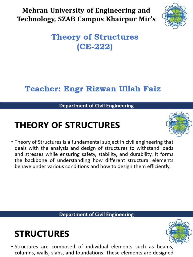 Civil Engineering: Theory of Structures | PDF | Art | Technology & Engineering