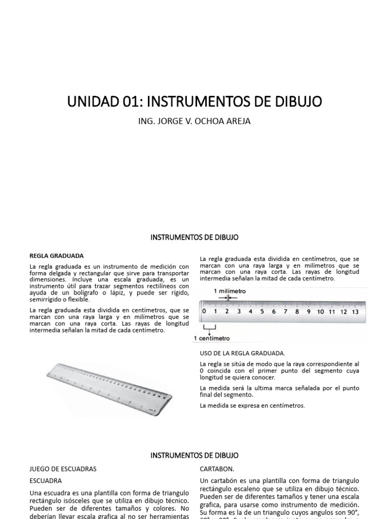 Unidad 01 Instrumentos de Dibujo | PDF | Lápiz | Dibujo