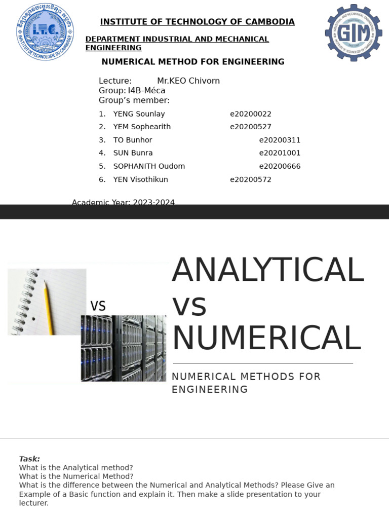 Present Analytical | PDF | Numerical Analysis | Quadratic Equation