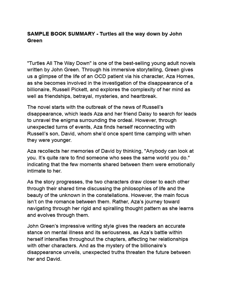 Book Summary Sample | PDF