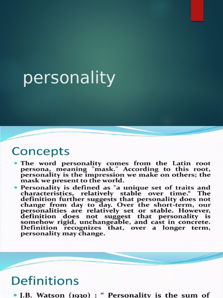 Personality Module 1 | PDF