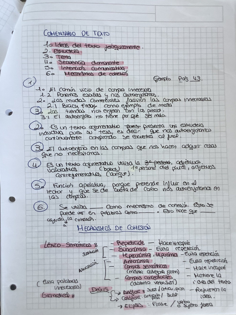 Examen Lengua Tema 1d (1º Bachiller) | PDF
