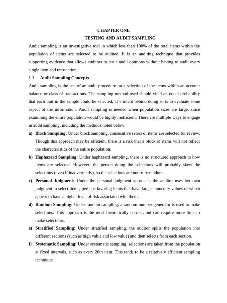 Audit II Word | PDF | Audit | Internal Control