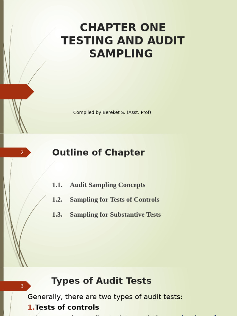 Chapter 1 of Audit II | PDF | Audit | Sampling (Statistics)