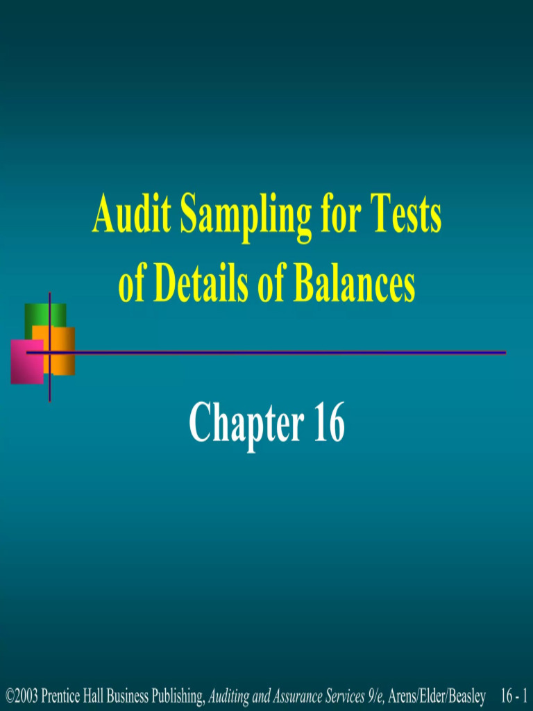 APP II - Chapter 1, Slide 2 Testing and Audit Sampling | PDF