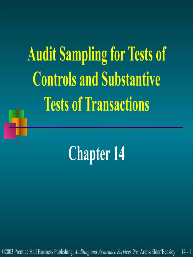 APP II - Chapter 1, Slide 1, Testing and Audit Sampling | PDF