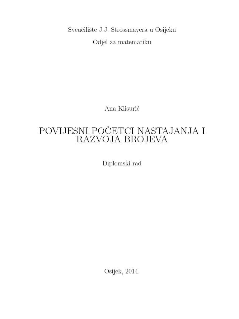 Povijest Brojeva | PDF