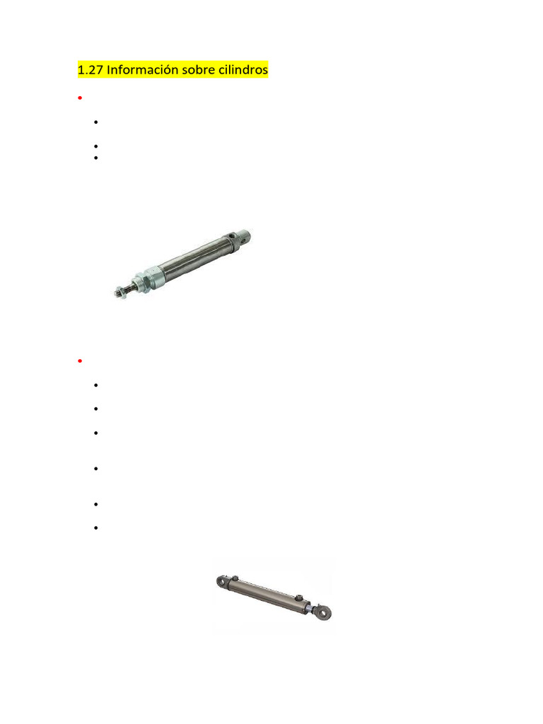 1.27 Información Sobre Cilindros: de Simple Efecto | PDF | Válvula
