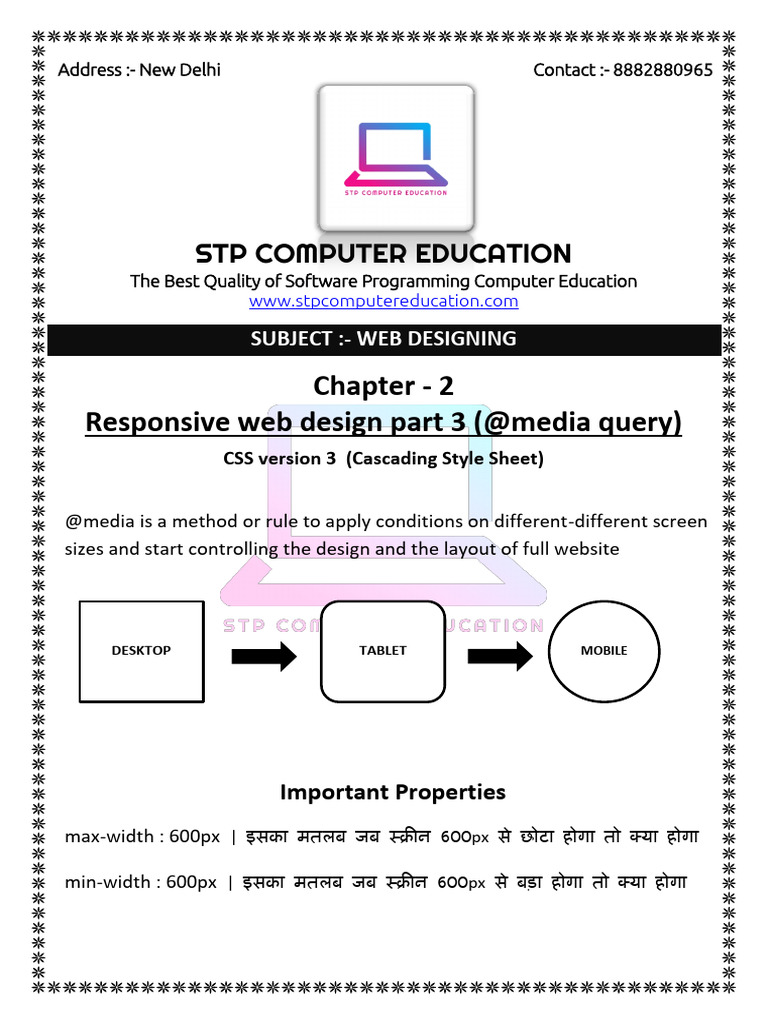 Chapter - 2 Responsive Web Design Part 3 | PDF