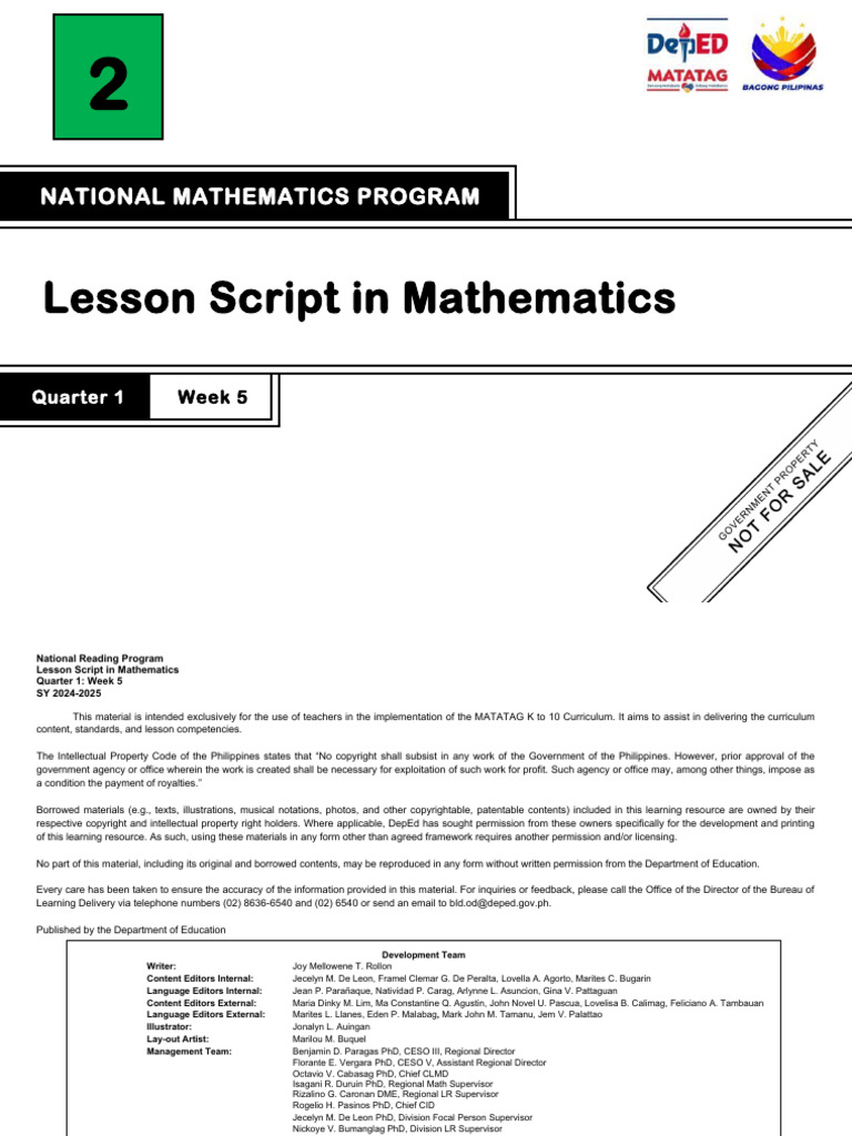 CO-2024-LS-Grade 2-NMP - Q1 - Week5 - Day2 | PDF | Copyright ...