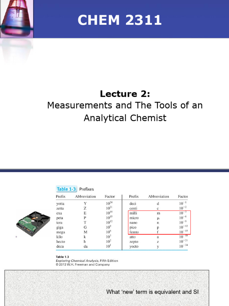 L2-Chemical Measurements | PDF | Parts Per Notation | Mole (Unit)