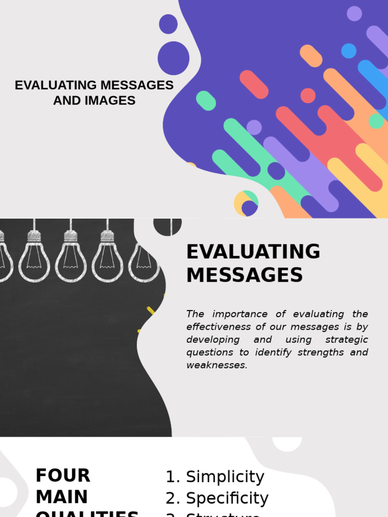 Evaluating Messages and Images | PDF | Image | Information