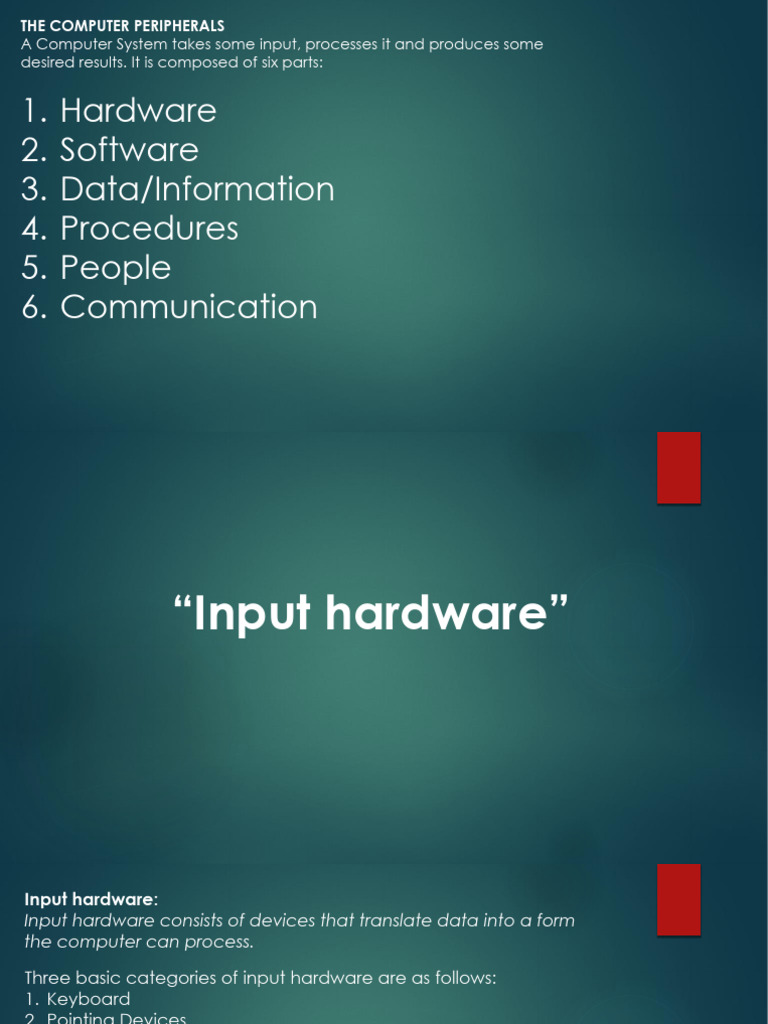Peripheral Devices Input and Output | PDF | Cursor (User Interface) | Computer Monitor
