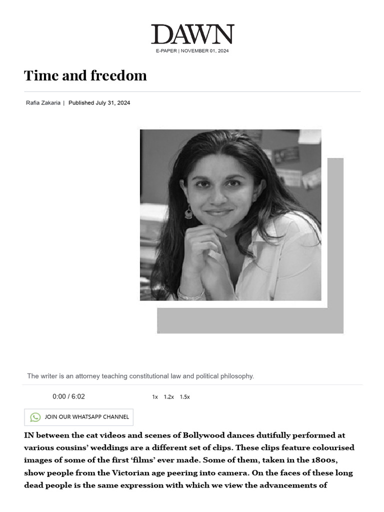 Time and Freedom - Newspaper | PDF