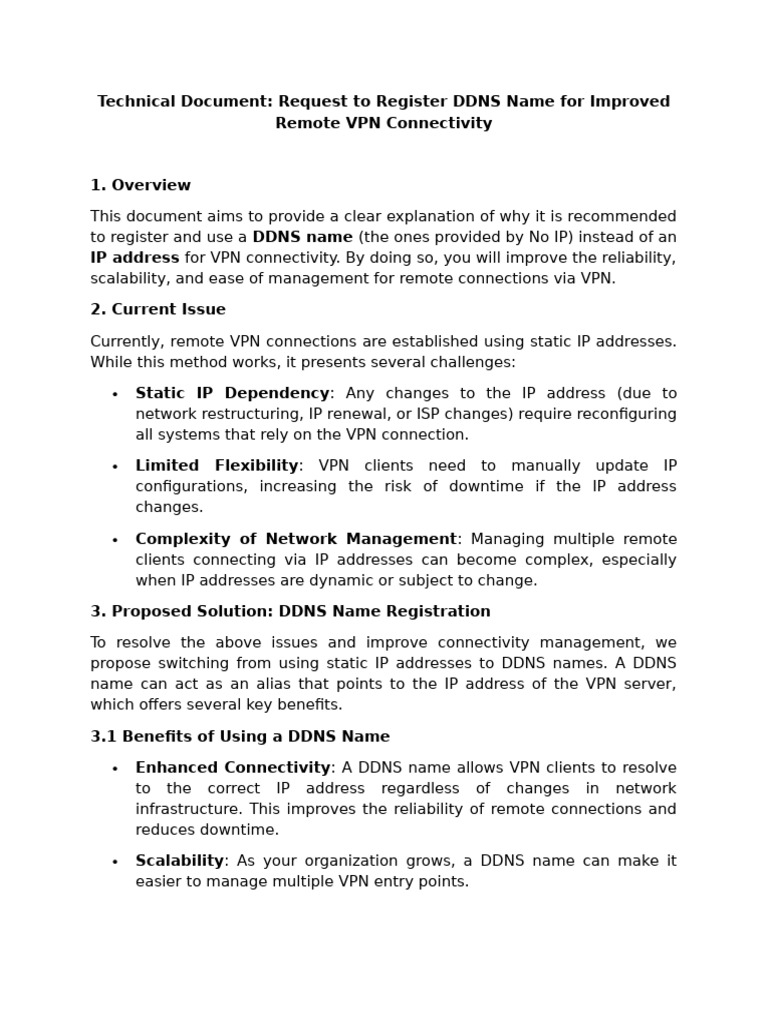 Technical Document DDNS Vs IP | PDF | Ip Address | Internet Architecture