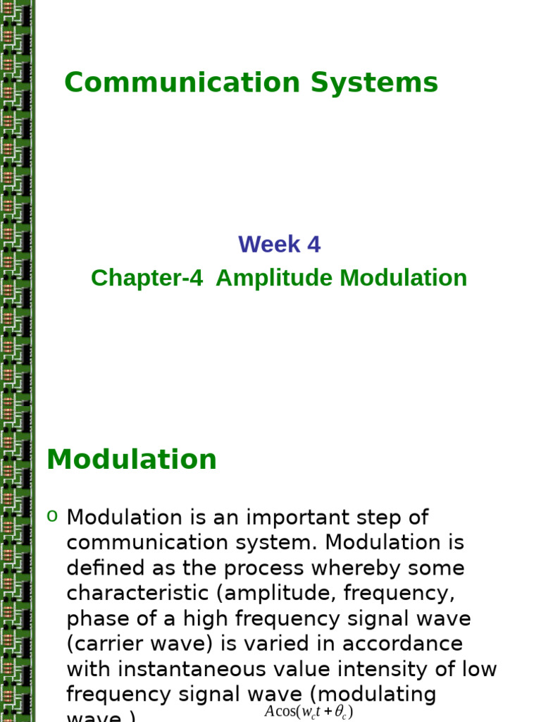 Cs Lec4 And 5 Pdf Modulation Electronics 
