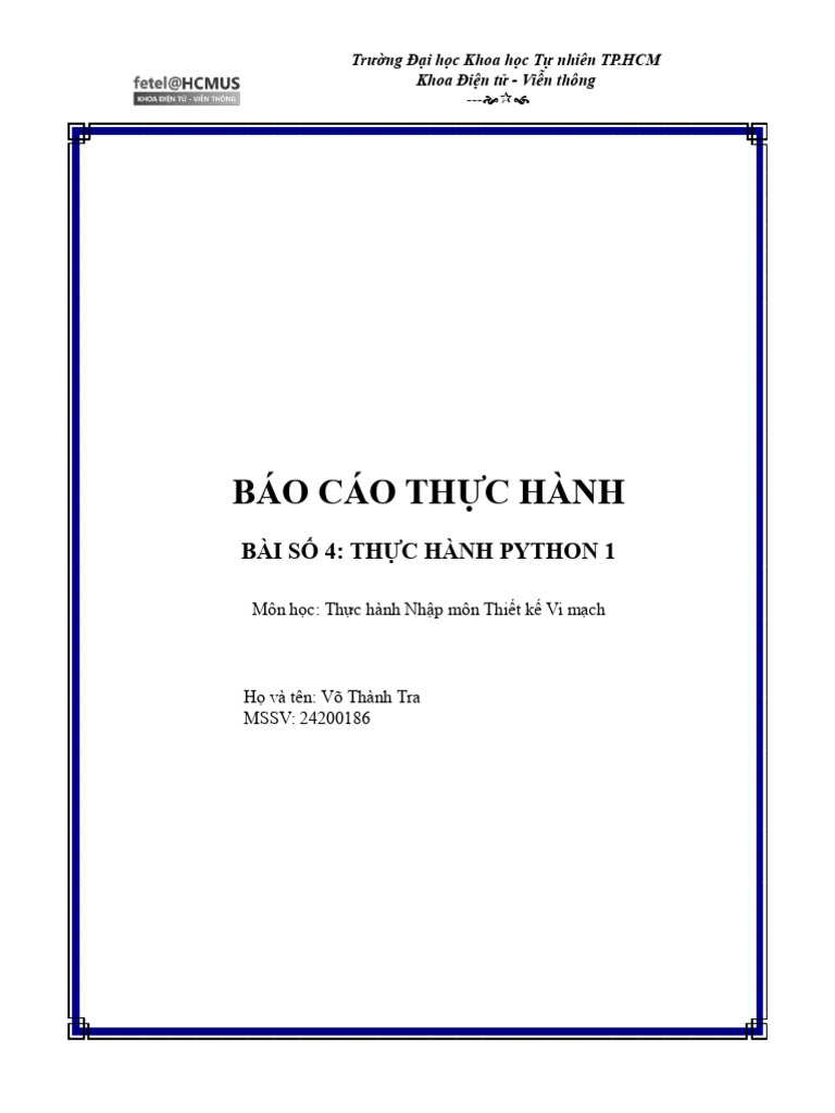 Thuchanh 4 | PDF