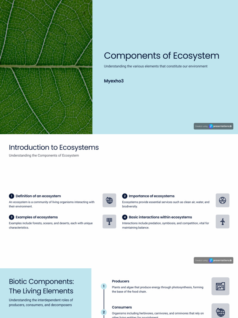 Components of Ecosystem Analysis | PDF