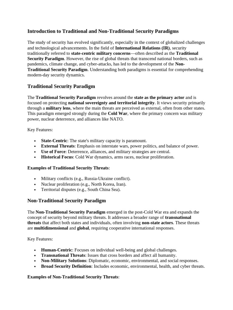 1 - Introduction To Traditional and Non - Tra, Security | PDF ...