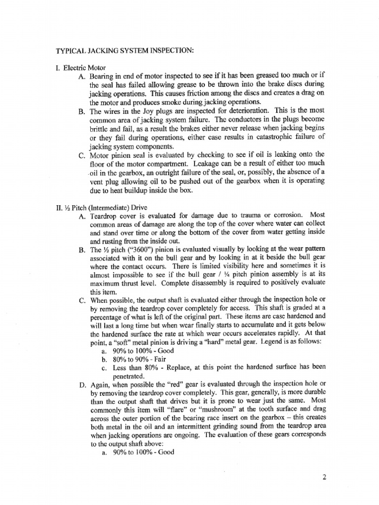 NL3466.3 Inspection For Jacking System | PDF