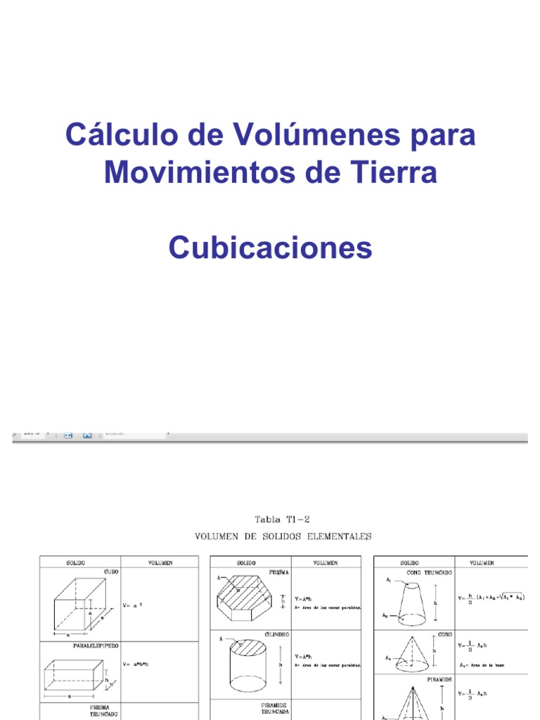 Calculo de Volumenes Para Movimientos de Tierra