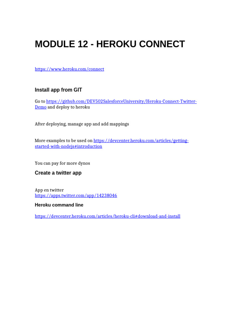 Module 12 - Heroku Connect | PDF | Computers