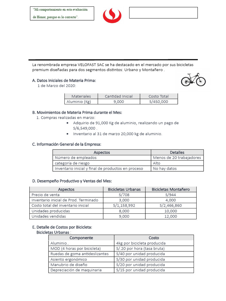 Examen Parcial de Contabilidad Gerencial | PDF | Business | Economias