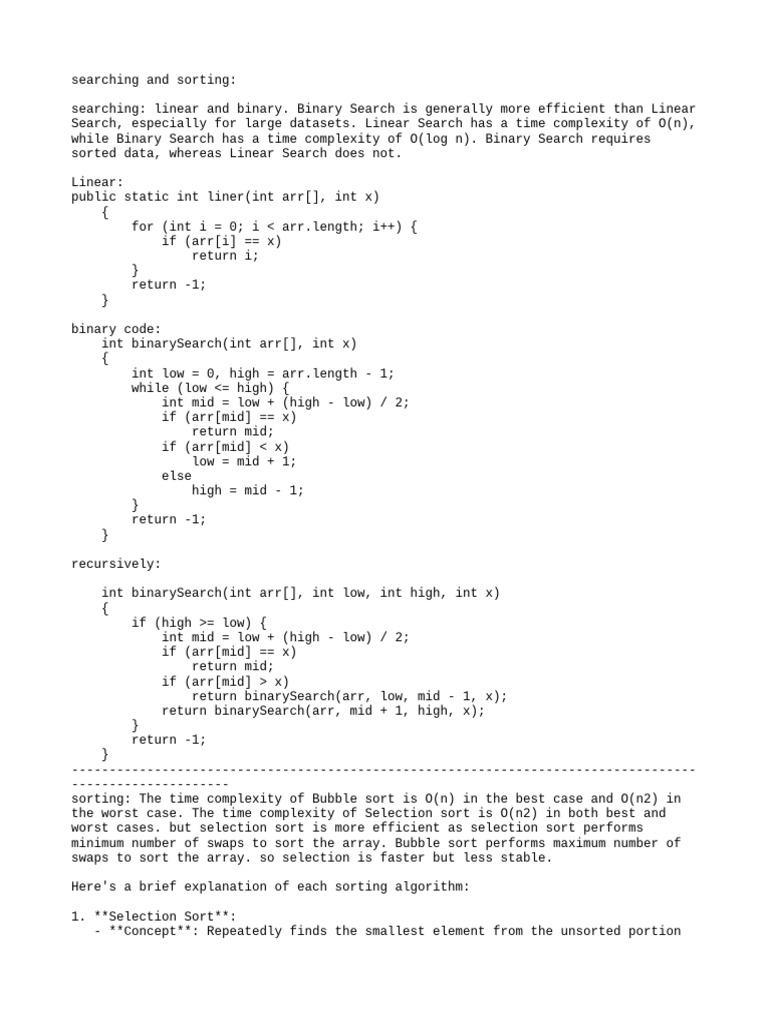 Searching and Sorting | PDF | Time Complexity | Applied Mathematics