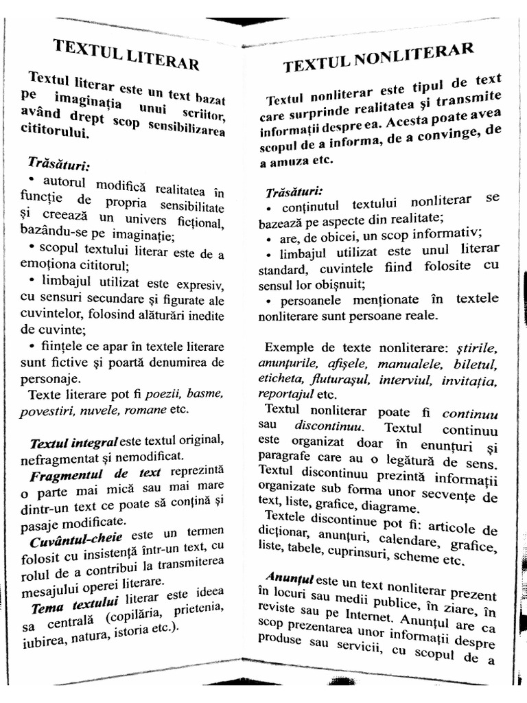 Tipuri de Texte PT en | PDF