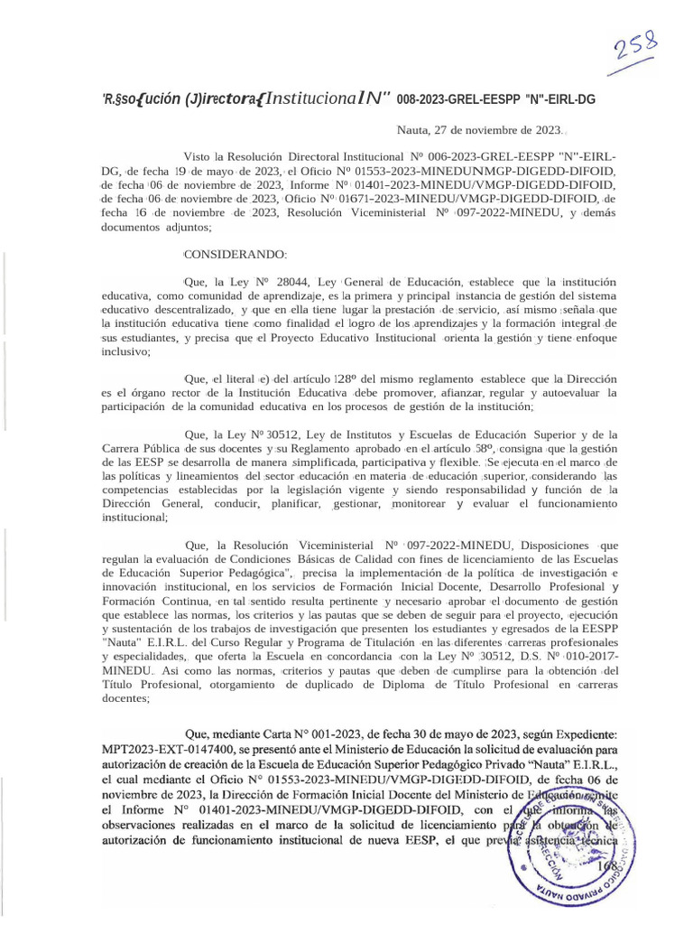 MV 25 - Acto Resolutivo Que Actualiza El Reglamento de Investigacion ...