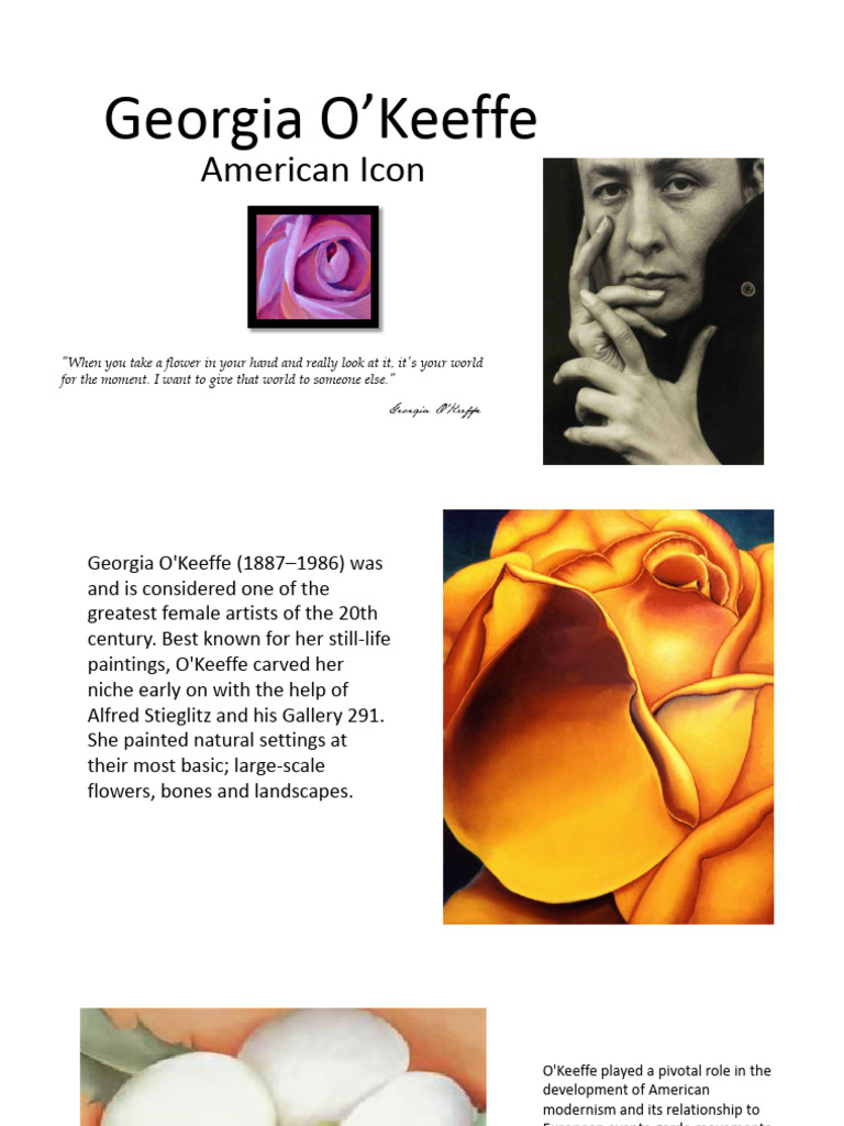 Georgia O Keeffe Classroom Presentation | PDF | The Arts | Art Movements