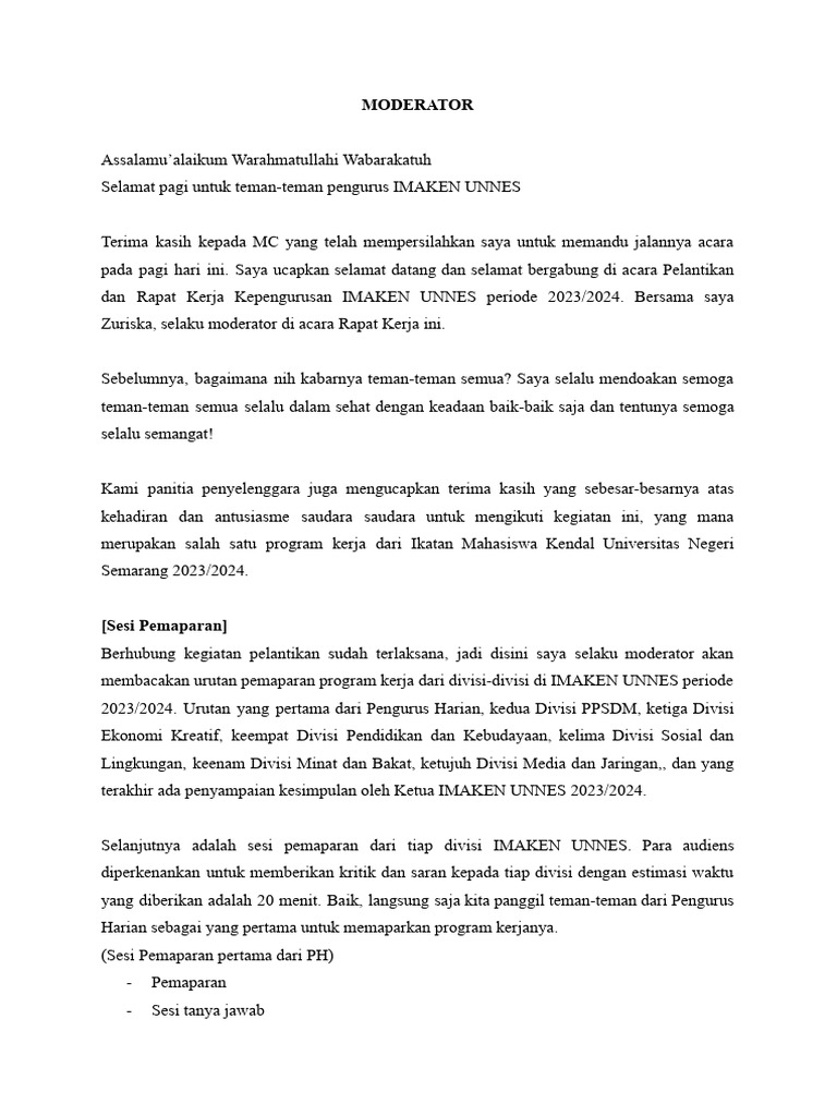 Teks Moderator | PDF