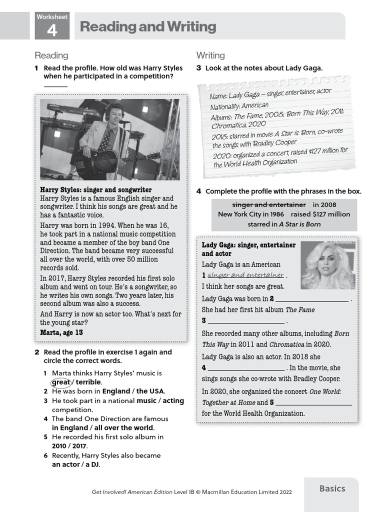 GIAE L1B Read Write U4 | PDF | Lady Gaga | Dance Pop