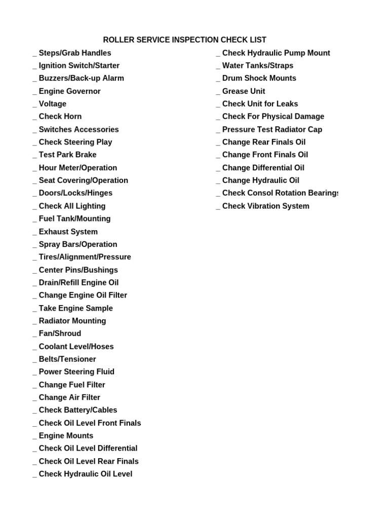 Roller Service Packet | PDF