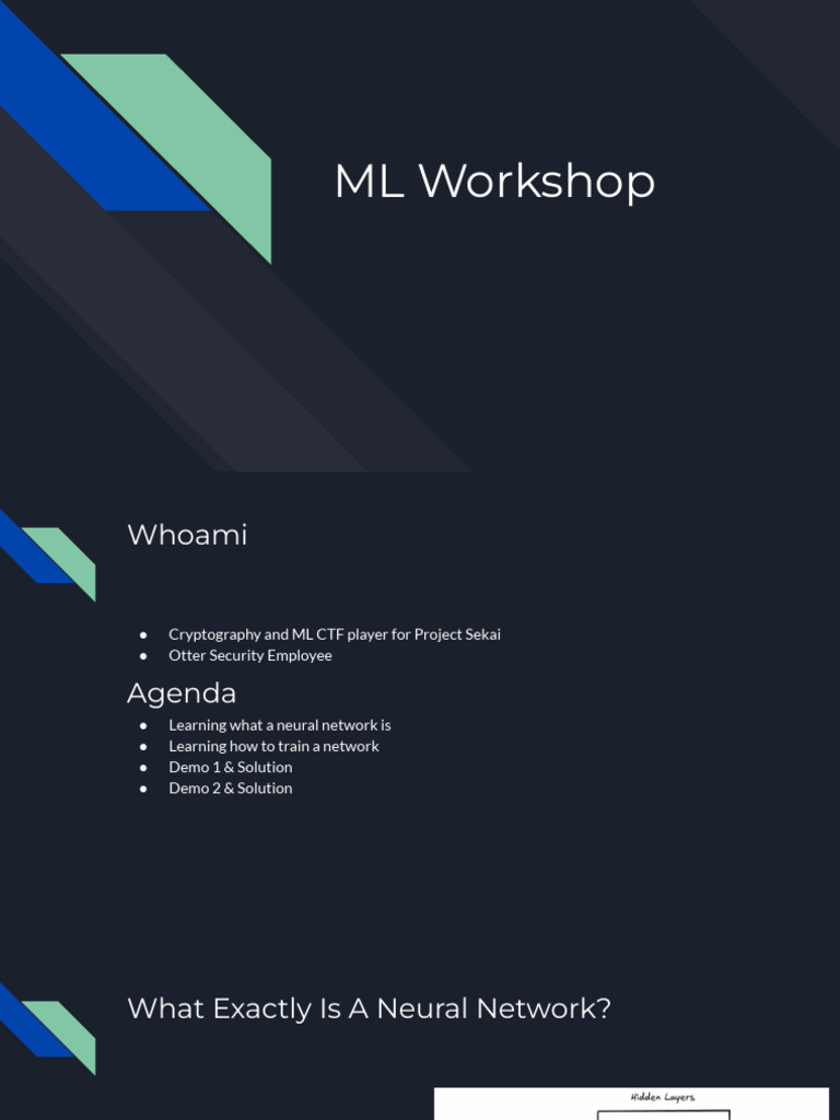 DPCH Adv Workshop - ML | PDF