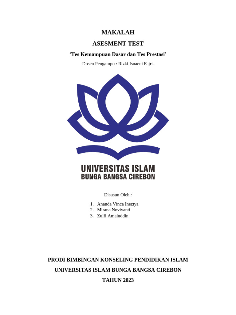 Makalah Asesment Test Kel 6 | PDF | Bisnis | Pengembangan Diri