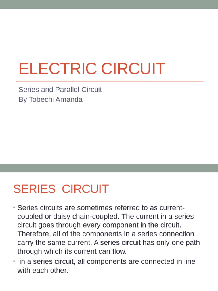 Electric Circuit | PDF | Electromagnetic Induction | Series And ...