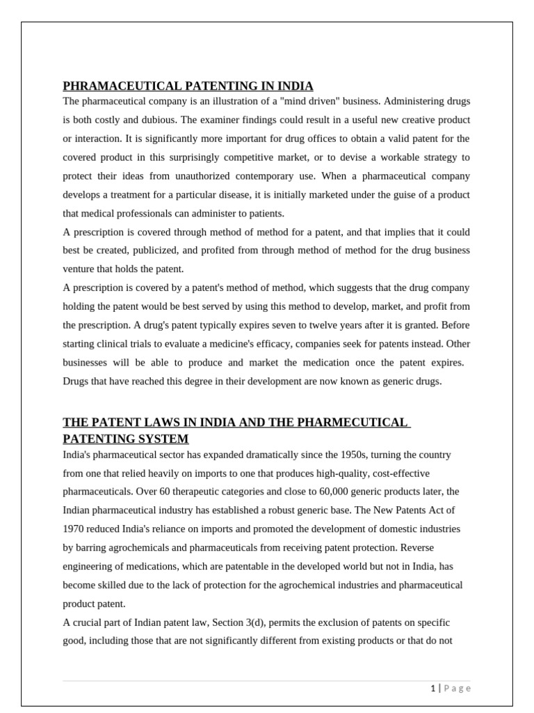 Pharmaceutical Patenting | PDF | Pharmaceutical Industry | Novartis