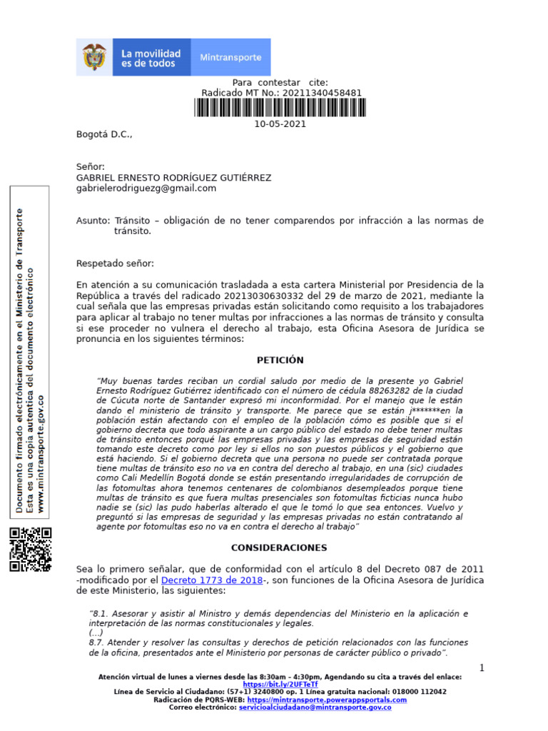 Tránsito - Obligación de No Tener Comparendos Por Infracción A Las Normas Detránsito ...