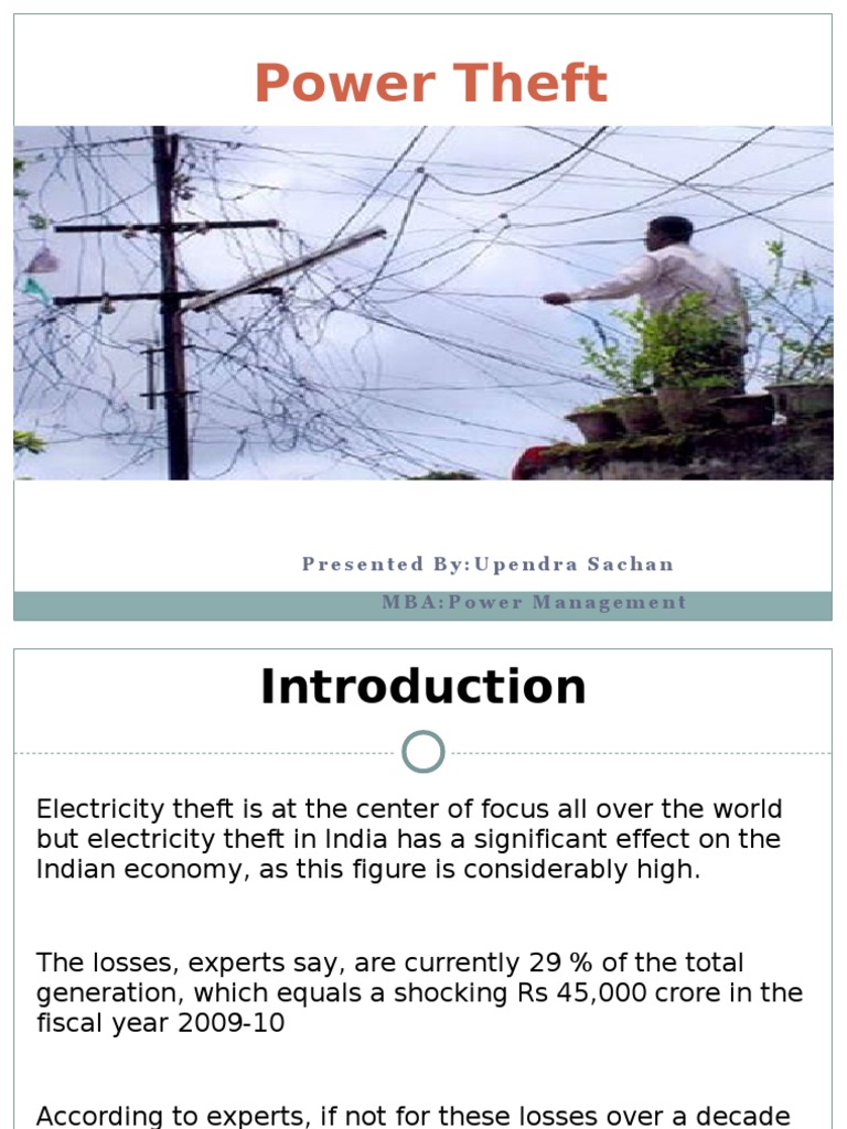 Power Theft | Telecommunication | Electric Power Transmission