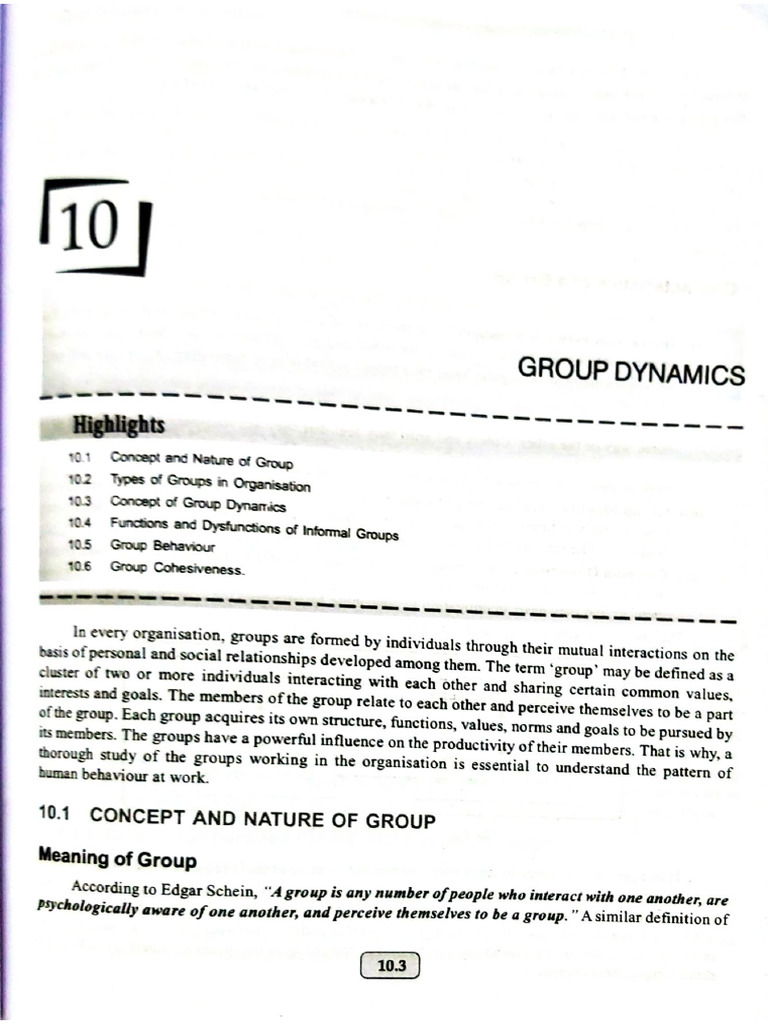 Ch-10 Group Dynamics | PDF