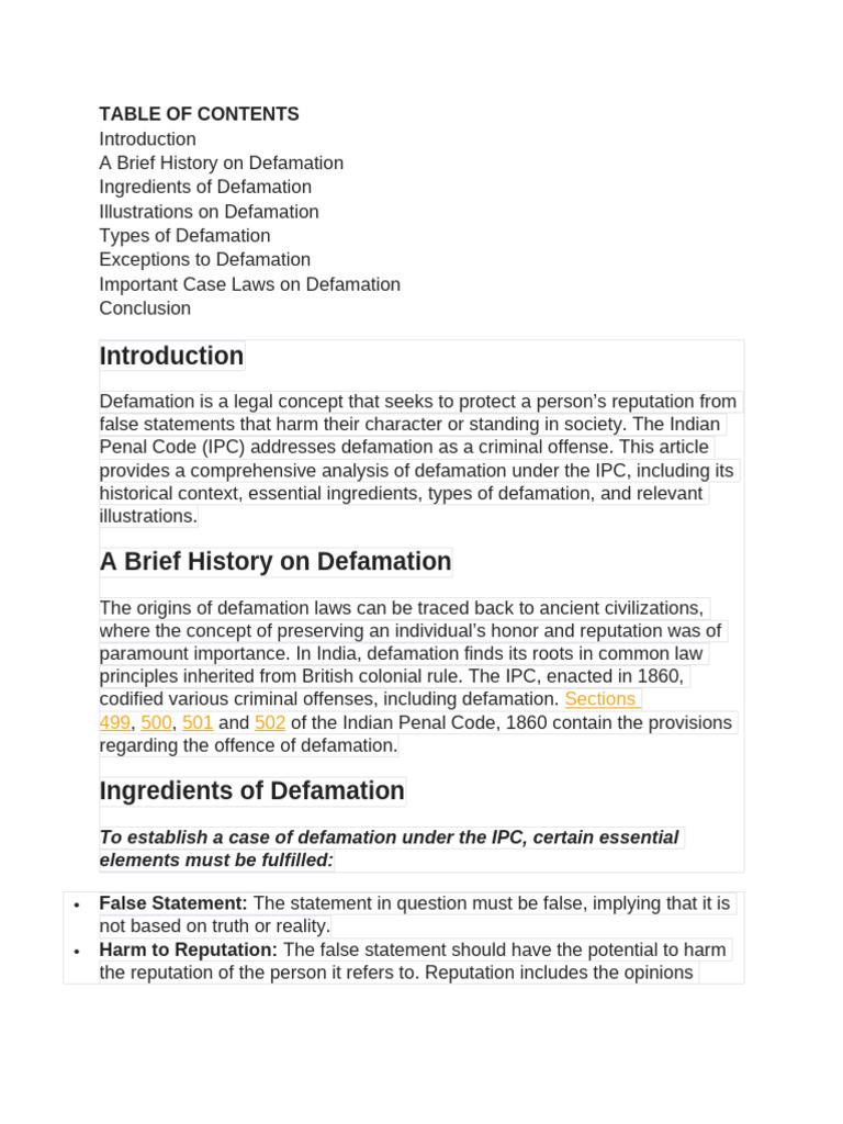 Defamation | PDF | Defamation | Justice