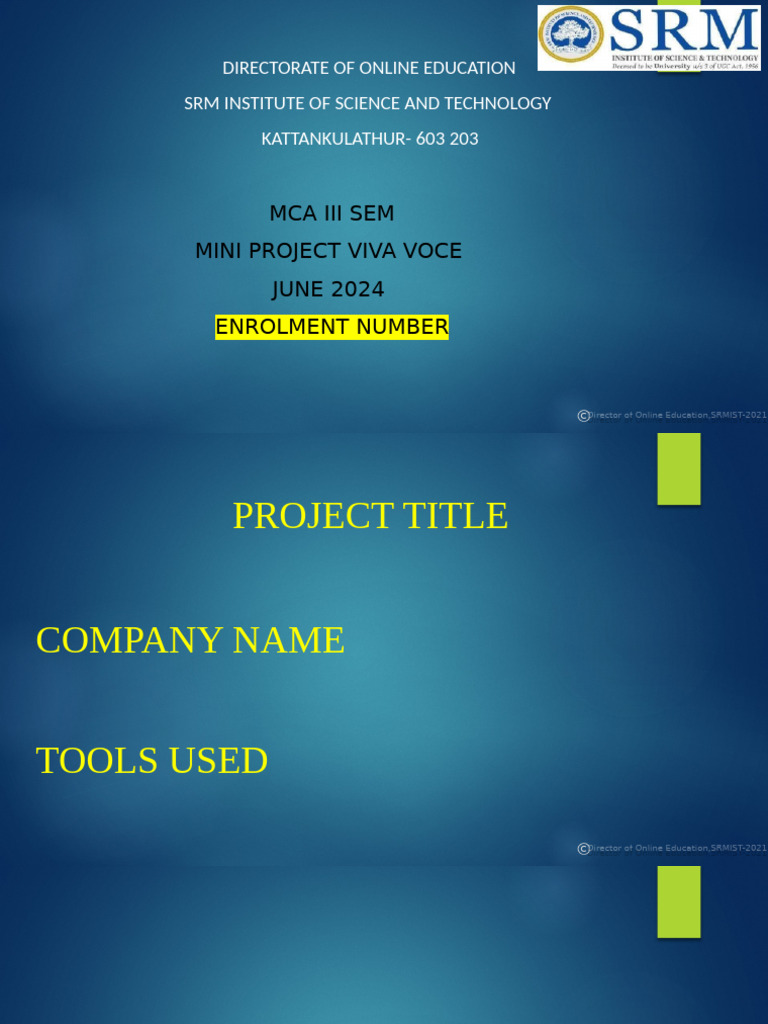 Mini Project Viva Voce Report 2024 | PDF | Computer Engineering | Computing
