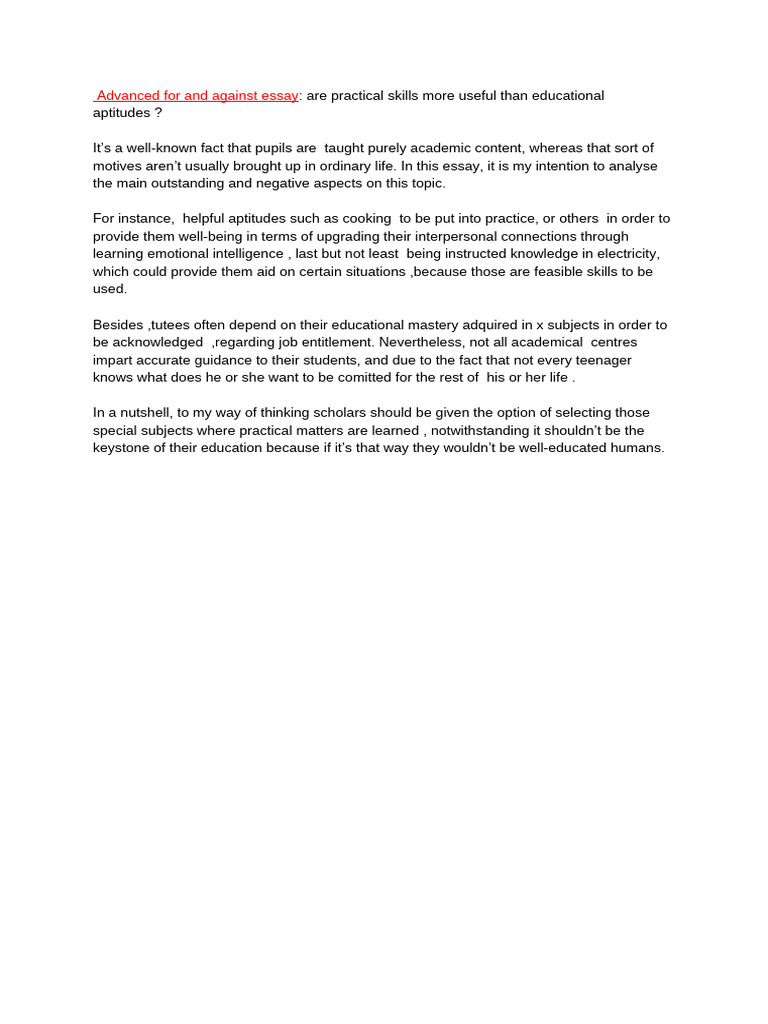 Advanced Essay | PDF