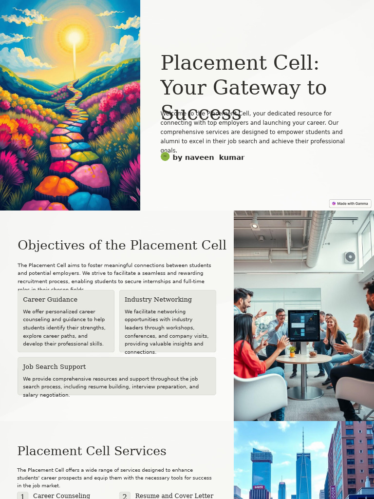 Placement Cell Your Gateway To Success | PDF | Recruitment | Résumé