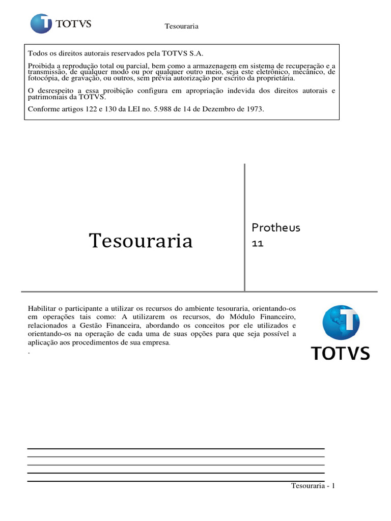 P11 - Tesouraria | PDF | Tesouro | Conta de transação