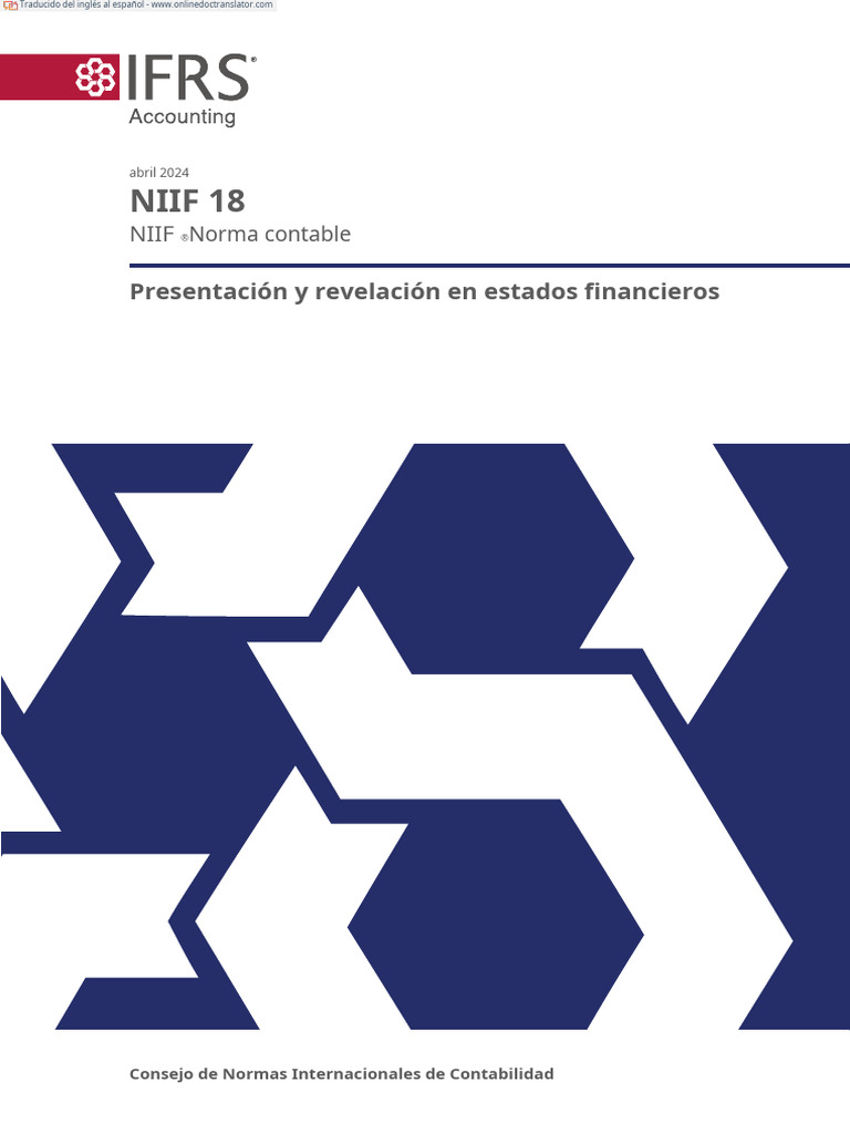 NIIF 18 Presentación y Revelación en Estados Financieros - OfICIAL ...